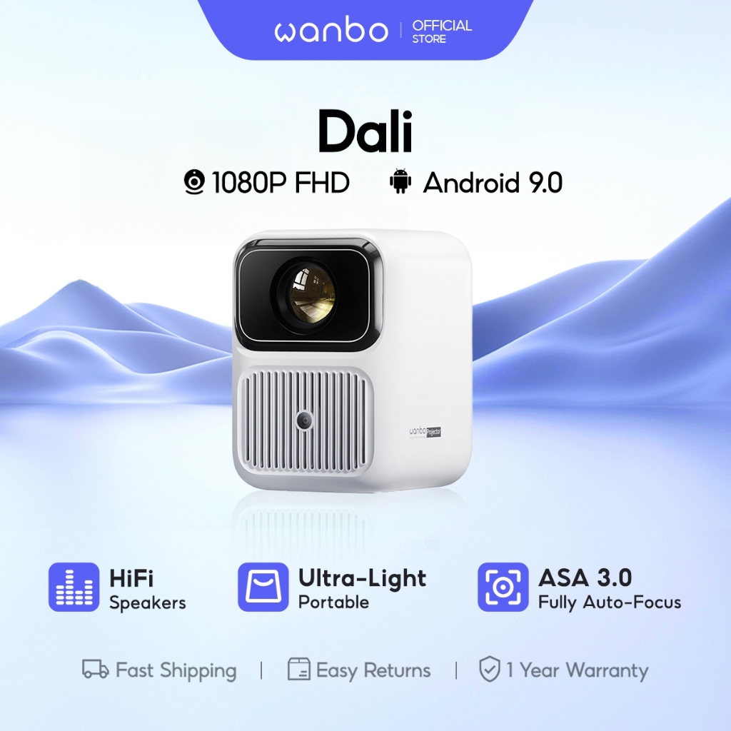 Jual Wanbo Dali Smart Proyektor 350 ANSI Lumens Resolusi 1080P Auto ...