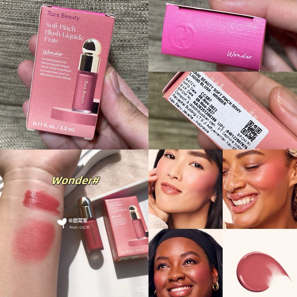 Jual NEW [SIZE 3.2ml]. RARE BEAUTY SOFT PINCH LIQUID BLUSH - WONDER ...