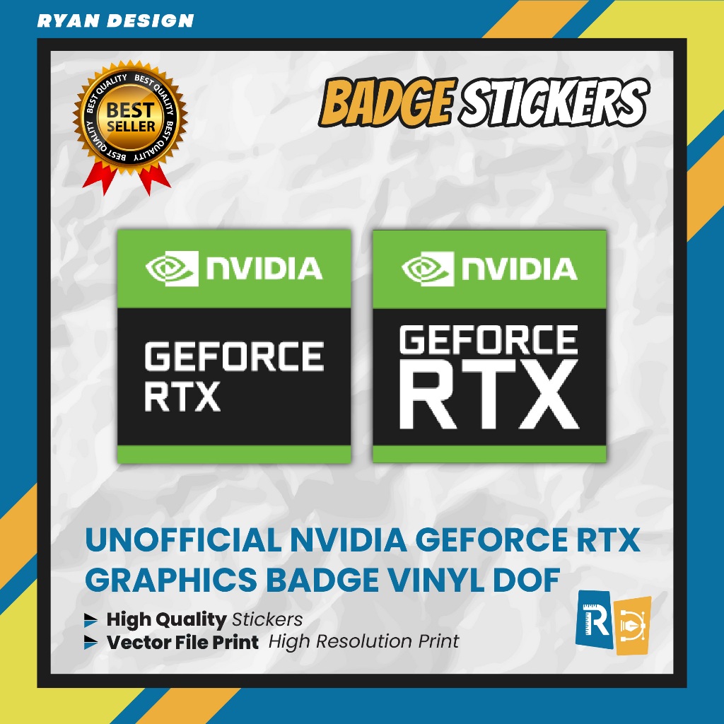 Jual Sticker Logo Nvidia Geforce RTX Vinyl Dof Sticker Badge Graphic ...