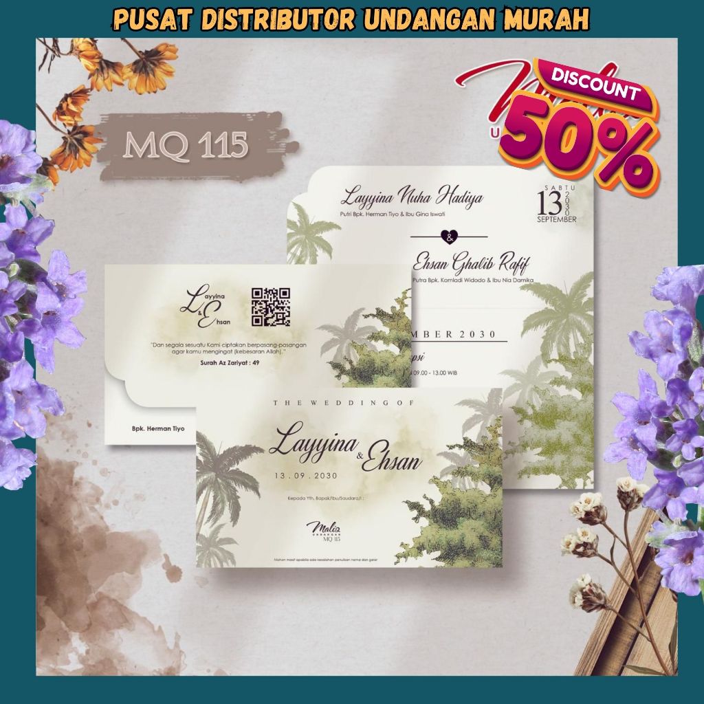 Jual Blangko Undangan Maliq 115 | Blangko Undangan Murah | Blangko ...