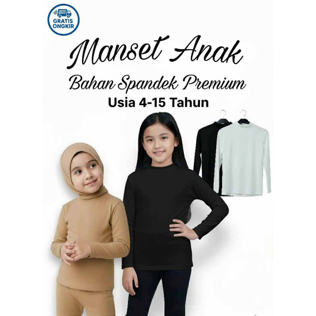 Jual Manset anak lengan panjang premium usia 4-10 Tahun | Shopee Indonesia