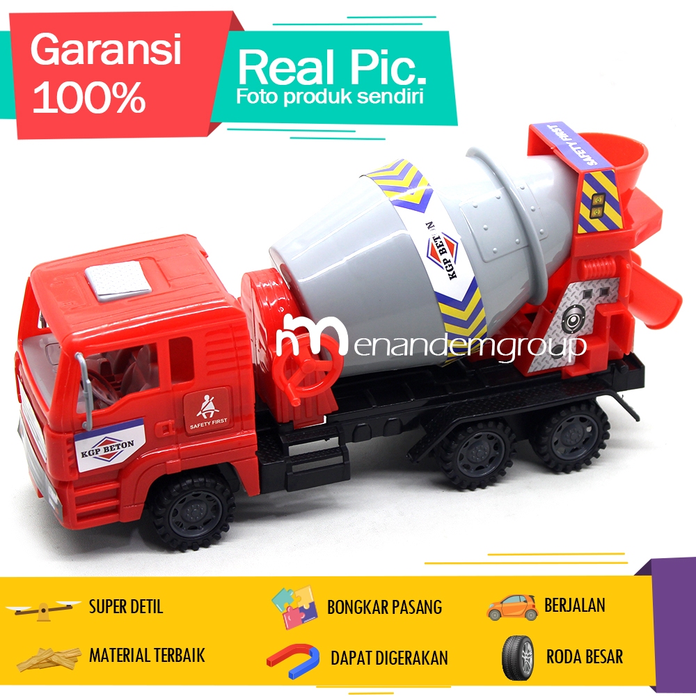 Jual Mainan Anak Mobil Mobilan Truk Molen Semen Konstruksi Inersia ...