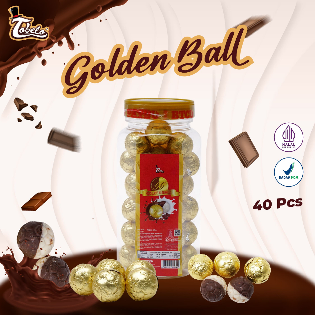 Jual Tobelo Golden Balls Toples 200gr Snack Coklat Manis Halal BPOM ...