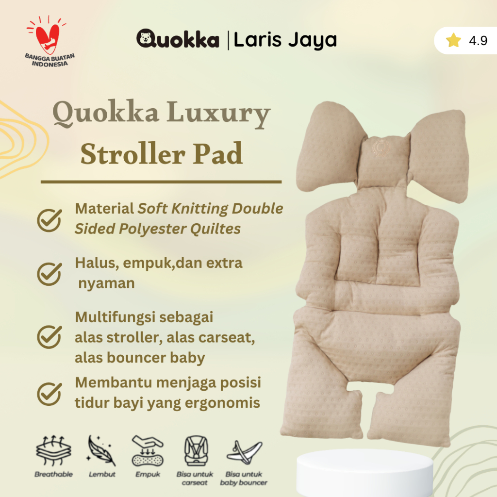 Jual QUOKKA Luxury - Stroller Pad Premium Alas Stroller Bayi Bantal ...