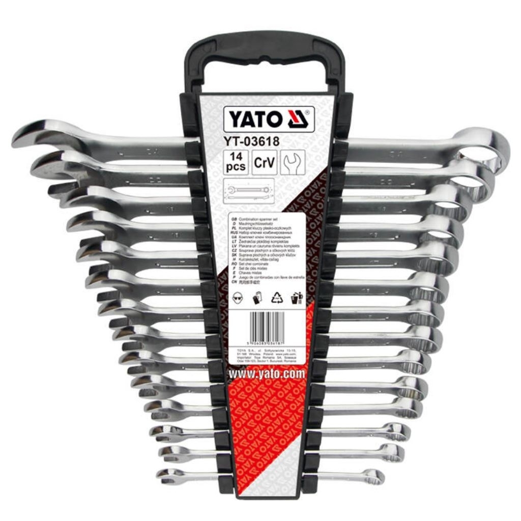 Jual YT-03618 14pcs Ring Pas Set / Combination Wrench Set 8-24mm YATO ...