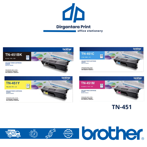 Jual BROTHER Toner TN451 TN 451 Black Cyan Magenta Yellow Original ...