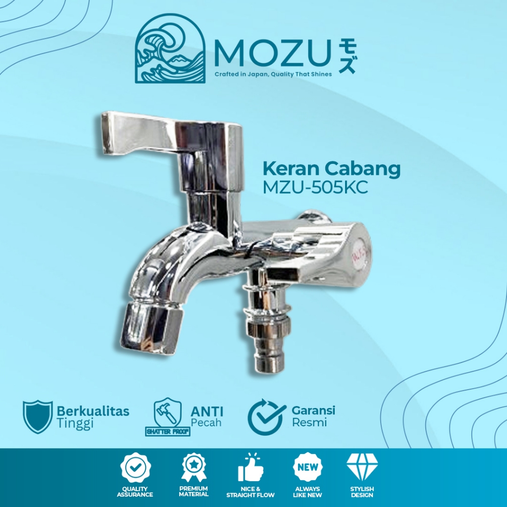 Jual MOZU - Keran Kran Air Cabang Taman Tembok Kamar Mandi Engkol MZU-505KC Filter Konektor ...