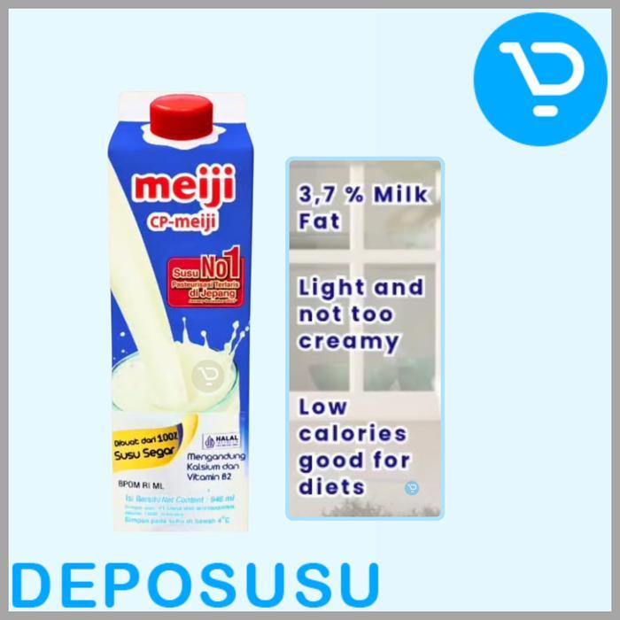 Jual Meiji Pasteurized Fresh Milk Import Japan Deluxe Milk Susu Segar ...