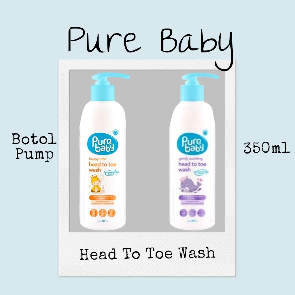 Jual PURE BABY HEAD TO TOE WASH BOTOL PUMP 350 ML | Shopee Indonesia