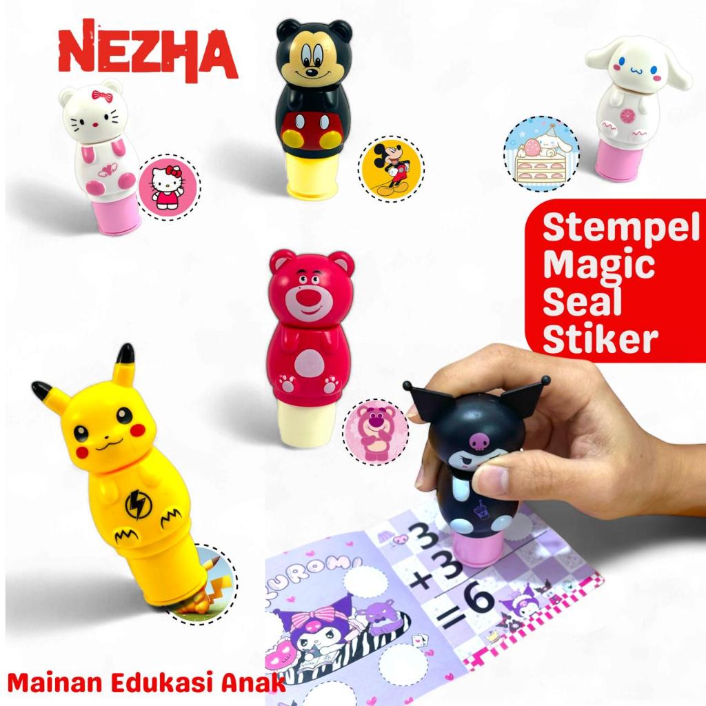 Jual Mainan Edukasi Karakter Lucu Stempel Magic Seal Stickers For Kids ...