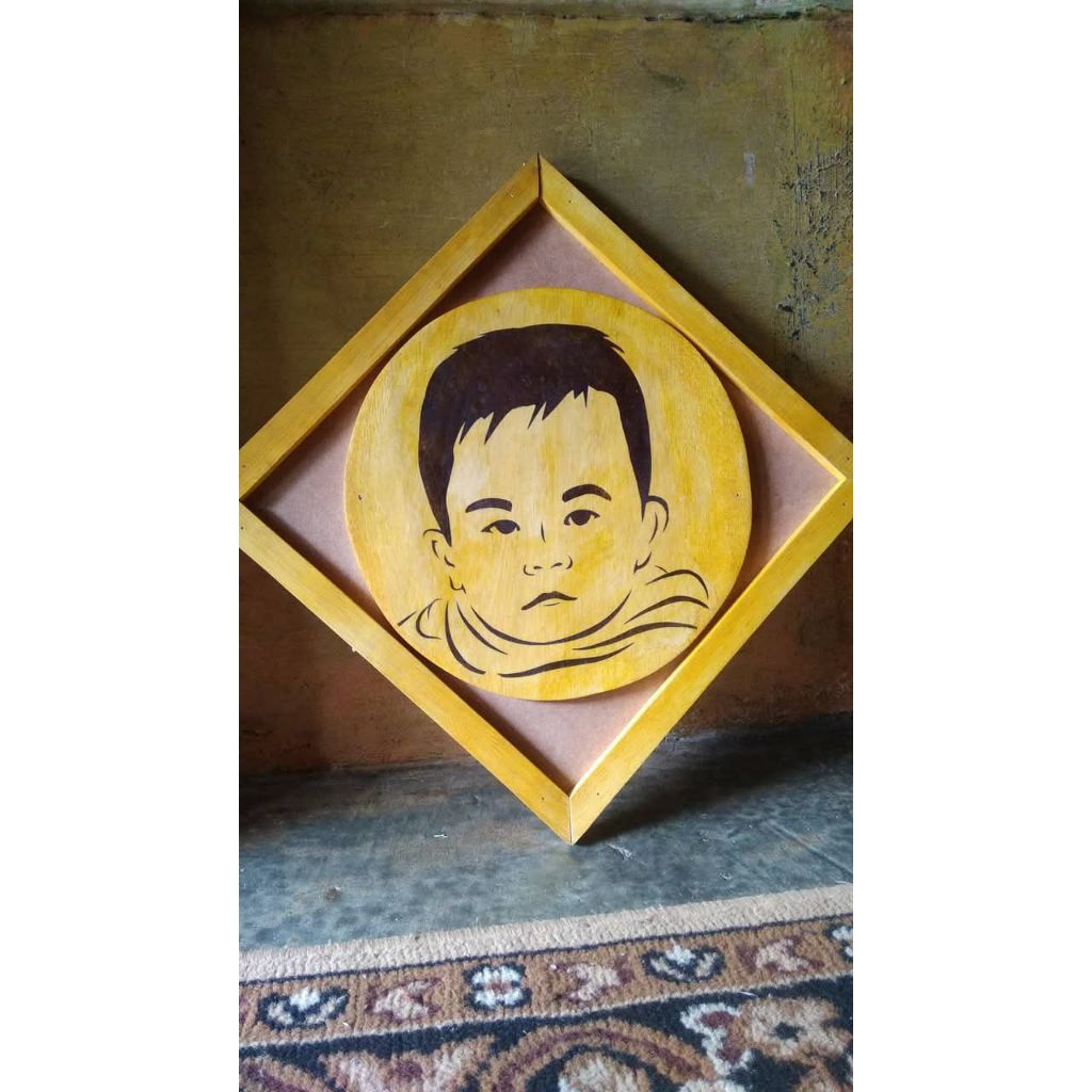 Jual SKETSA KAYU 1 WAJAH TRANSFERPAINT BULAT | Shopee Indonesia