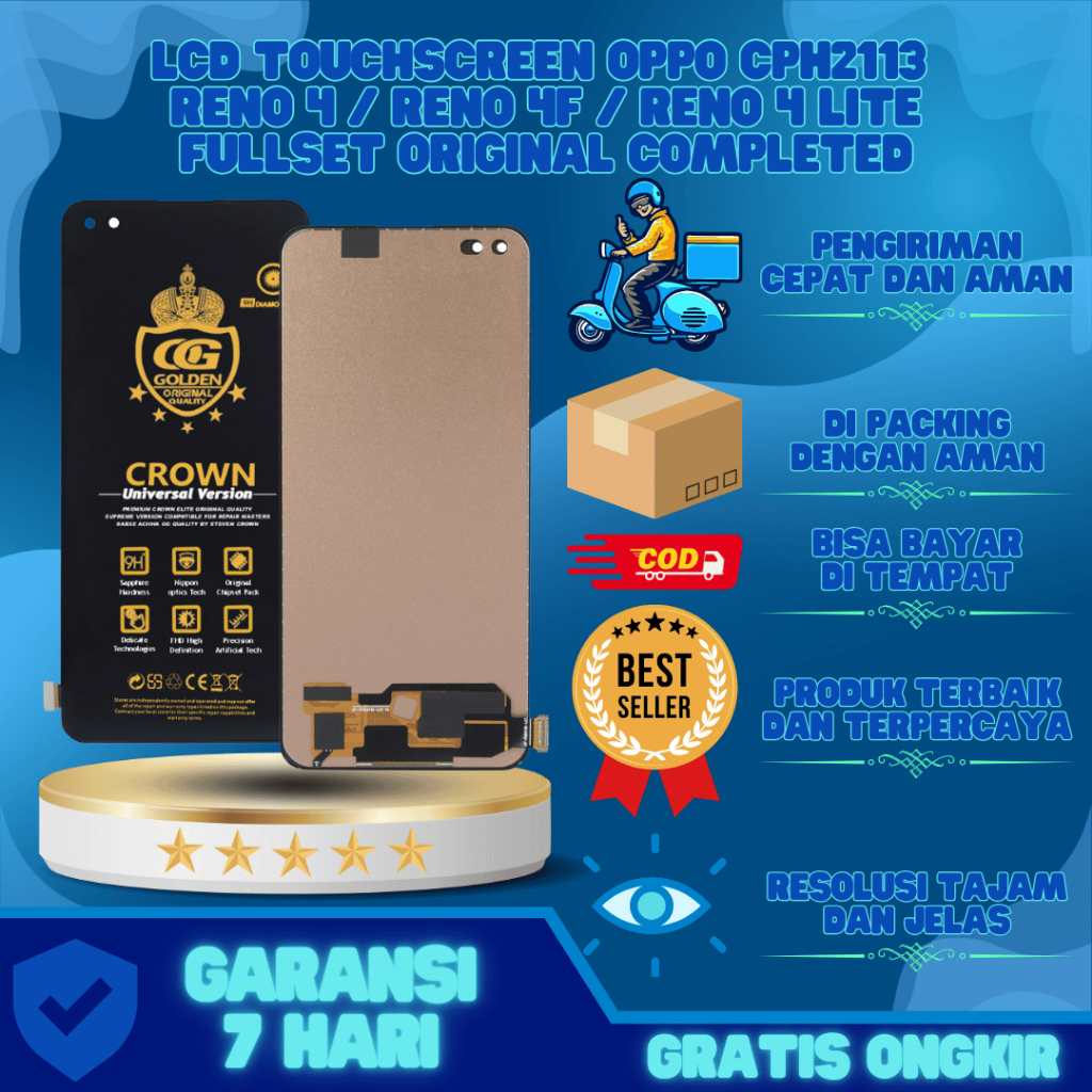 Jual LCD OPPO RENO 4 / A93 4G / RENO 4 4G / RENO 4 5G / RENO 4F / RENO ...