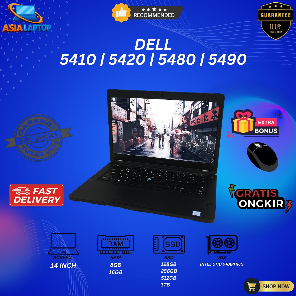 Jual Dell Latitude 5420 5410 Intel i7 | i5 GEN 10 RAM 16GB SSD UP TO ...