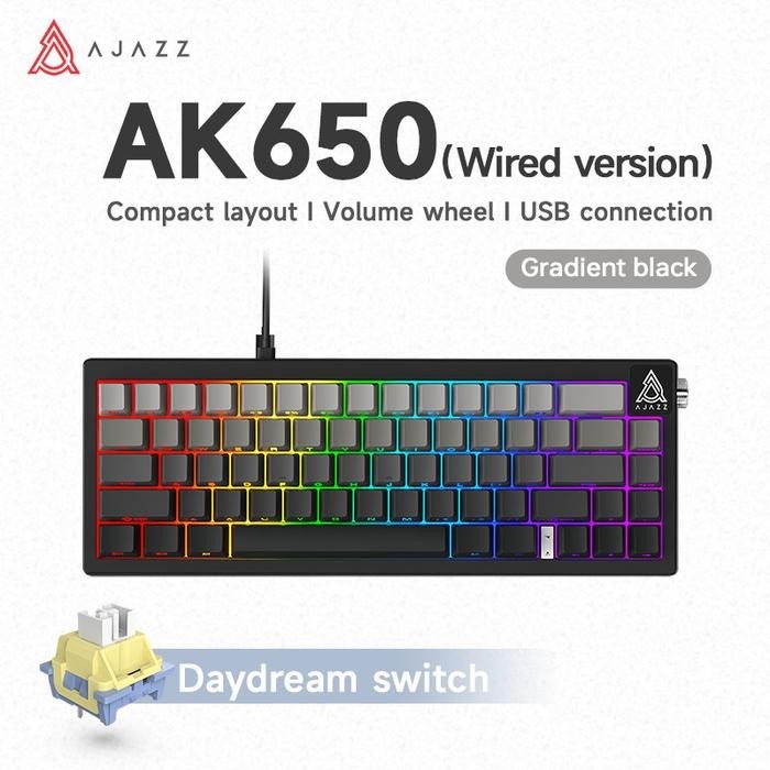 Jual KEYBOARD MECHANICAL AJAZZ AK650 WIRED SIDE PRINTED (DAY DREAM ...