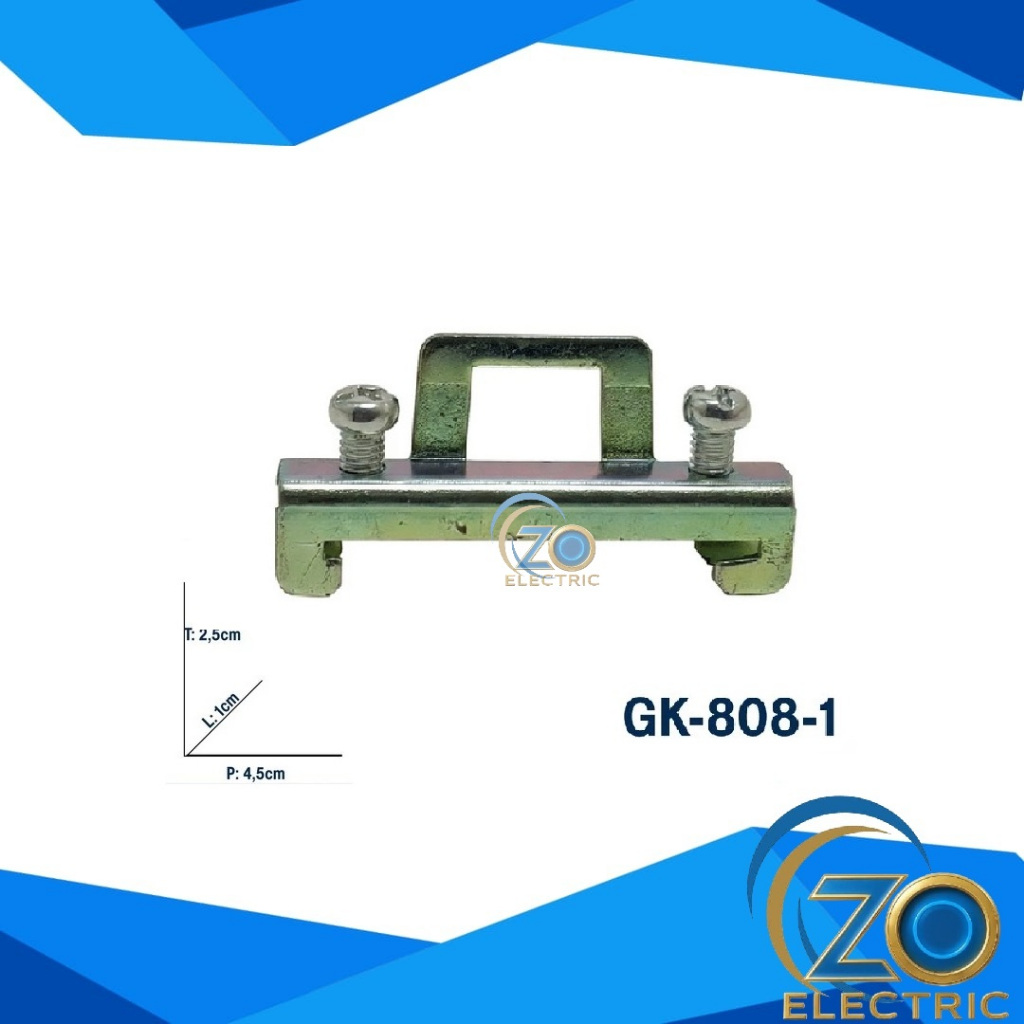 Jual STOPPER BESI TERMINAL BLOCK GK-808-1 / STOPPER BESI UNTUK REL MCB ...