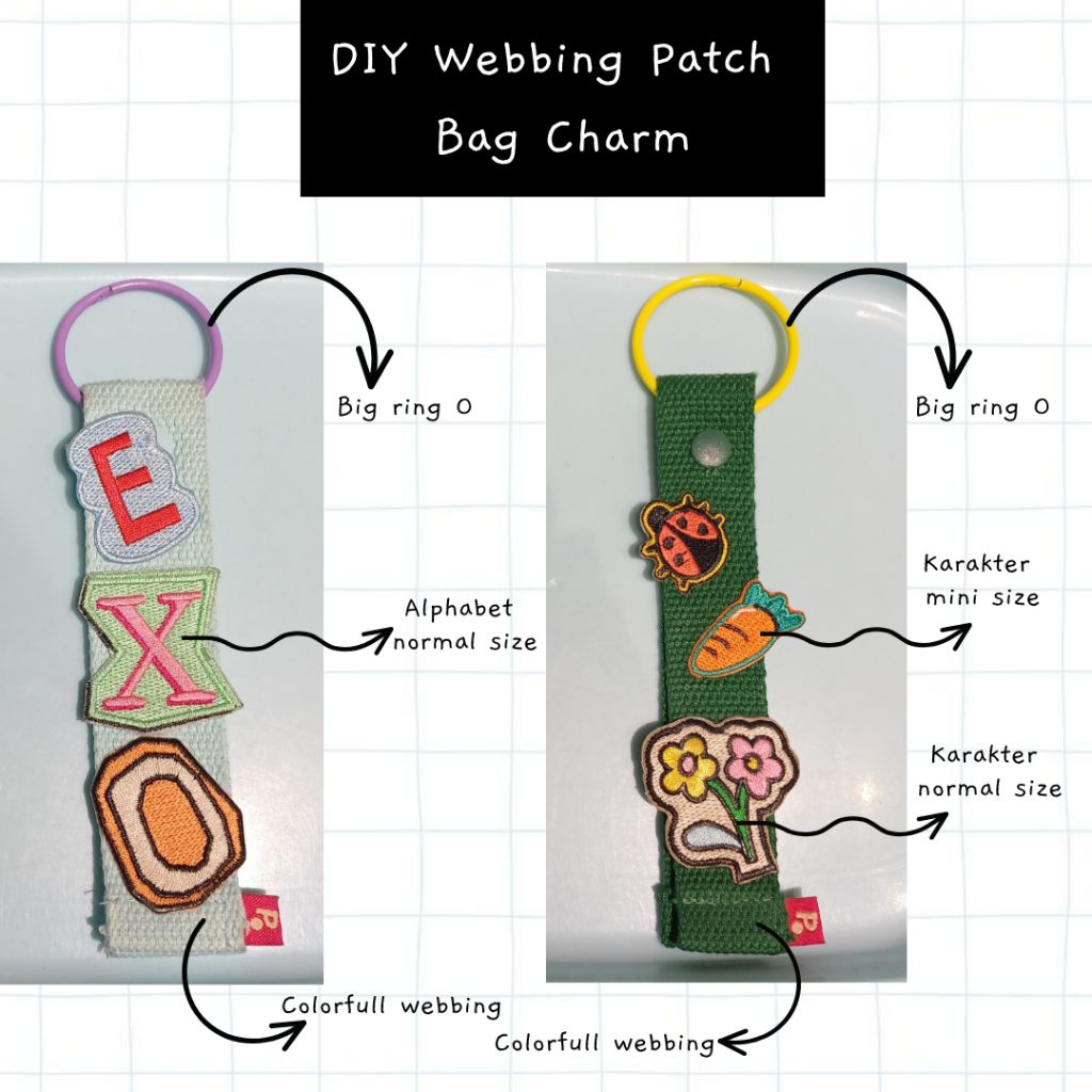 Jual Paddy - Webbing Patch Bag Charm | Gantungan Tas [JASTIP] | Shopee ...