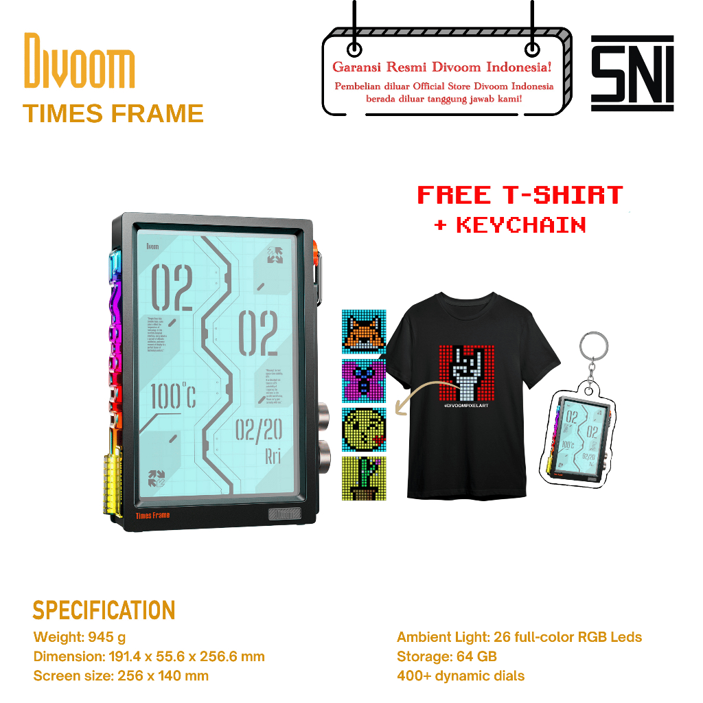 Jual Divoom Times Frame - Pixel Art RGB Frame Transparan | Shopee Indonesia