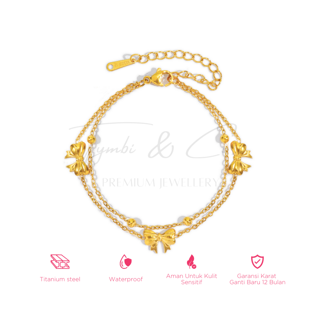 Jual Tymbi&Co - Nicole Double Layer Bracelet | Gelang Aesthetic ...