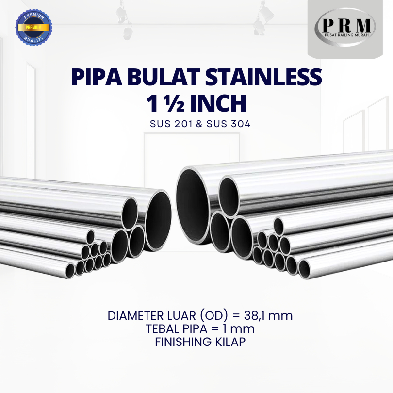 Jual PIPA BULAT STAINLESS UK 1 1/2 / PIPA BULAT 1,5 INCH SUS 201 & 304 ...