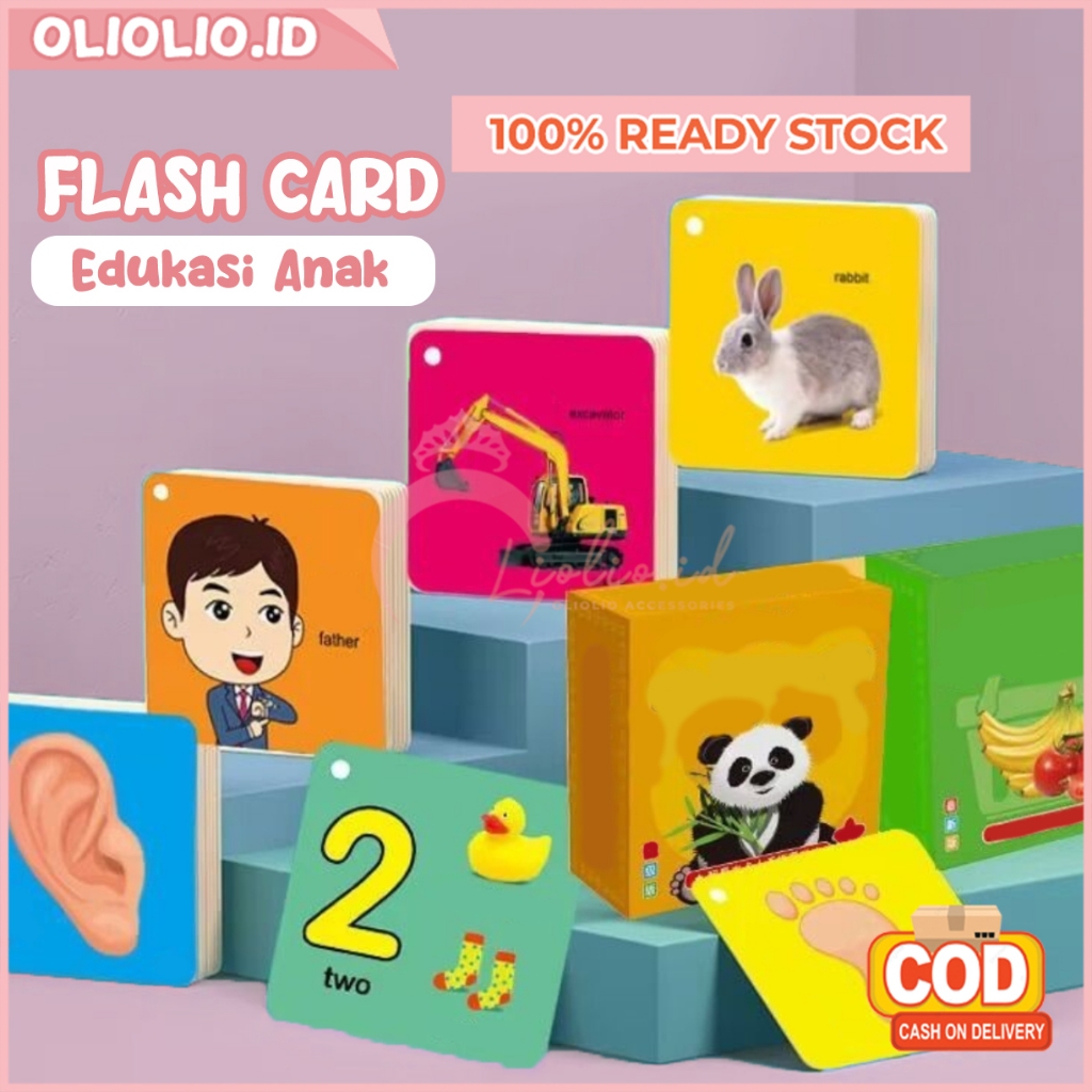 Jual Flash Card Edukasi Anak Mainan Kartu Pintar Belajar Hewan Buah ...