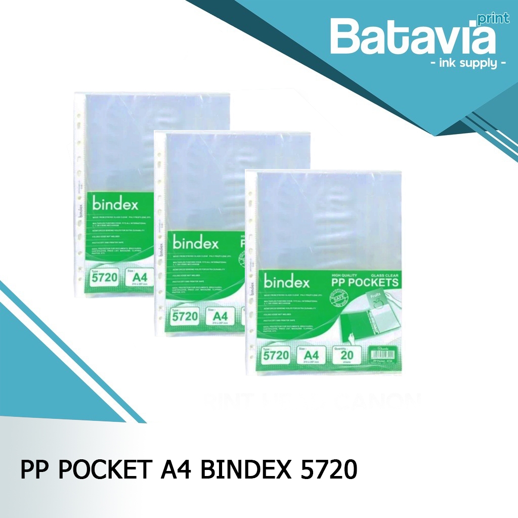 Jual PP POCKET BINDEX A4 5720 SHEET PROTECTOR ( ISI 20 LEMBAR ...