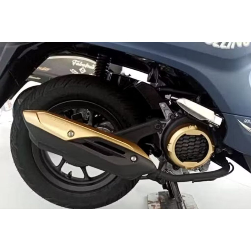 Jual Aksesoris Tutup Knalpot Garnish Muffler Gold Genio Aksesoris Motor ...