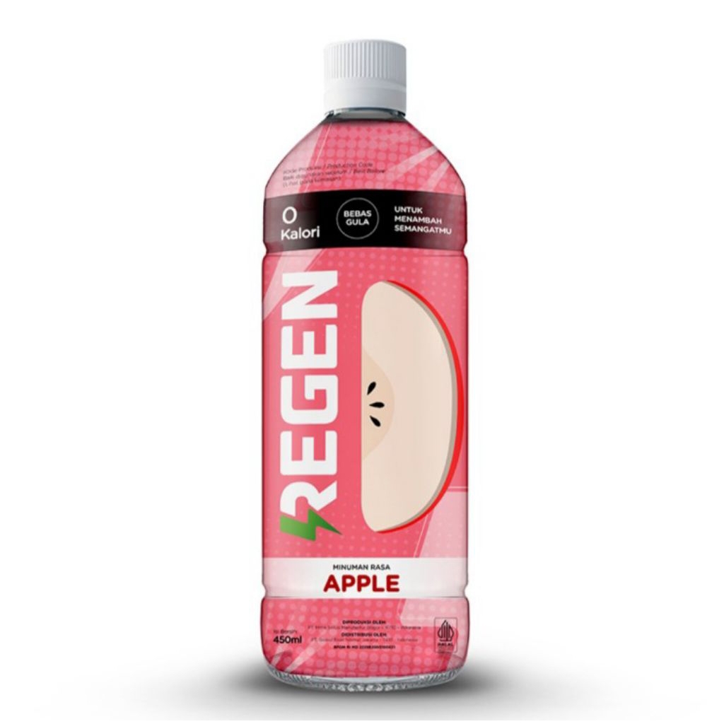 Jual Regen Minuman Sehat Bebas Gula Rasa Apel Botol 450 ml | Shopee ...