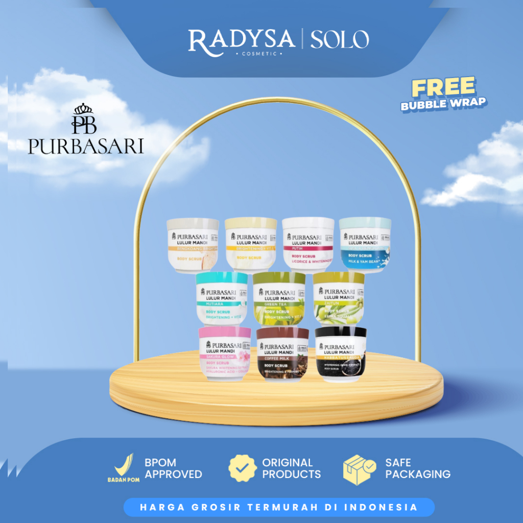 Jual Purbasari Lulur Mandi 100 & 200gr Body Scrub Badan Mencerahkan ...