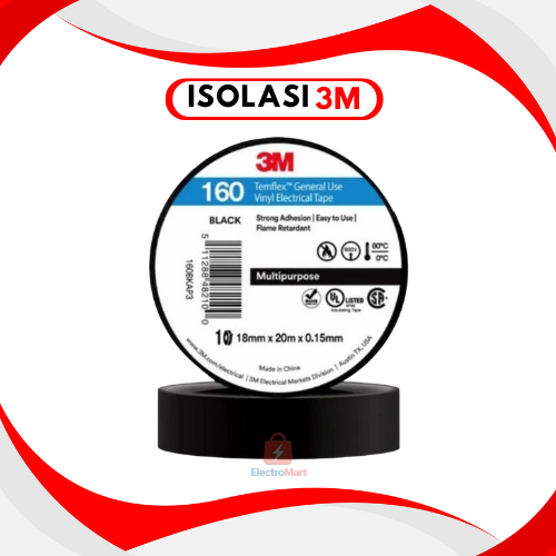 Jual Isolasi Kabel Listrik 3M Tahan Api 80°C - 3M Isolasi Listrik 3M ...