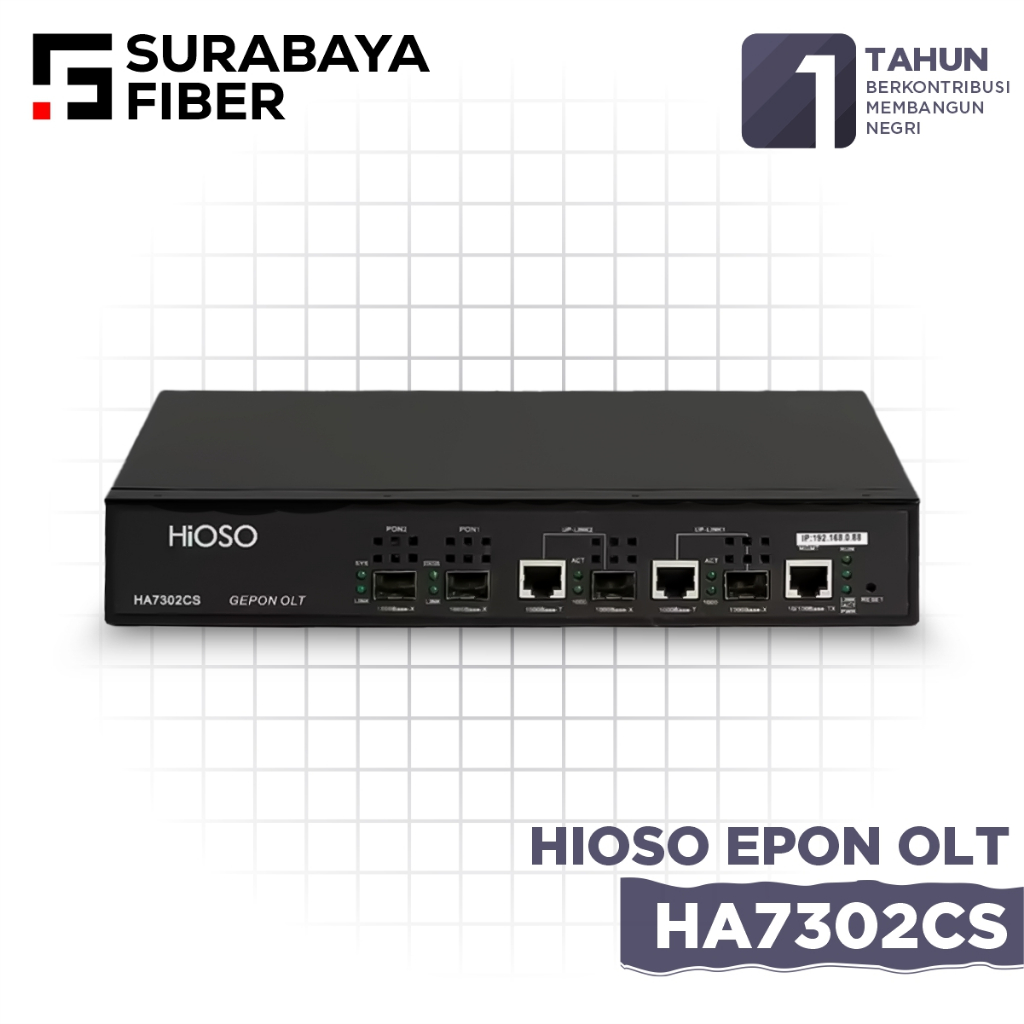 Jual Hioso HA7302CS 2 Port EPON OLT AC/DC - OLT 2 Port Free SFP PX20 ...