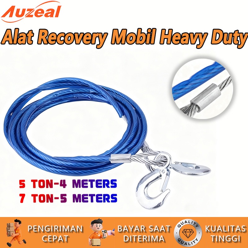 Jual Tali Derek Kawat Baja Mobil Seling Sling Towing Tow Rope Penarik ...