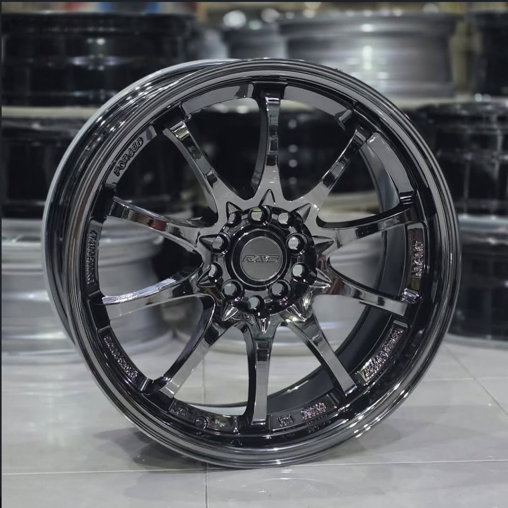 Jual velg volkrays ce28 r17 black chrome pcd 5x100 - 5x114,3 lebar 8 ...