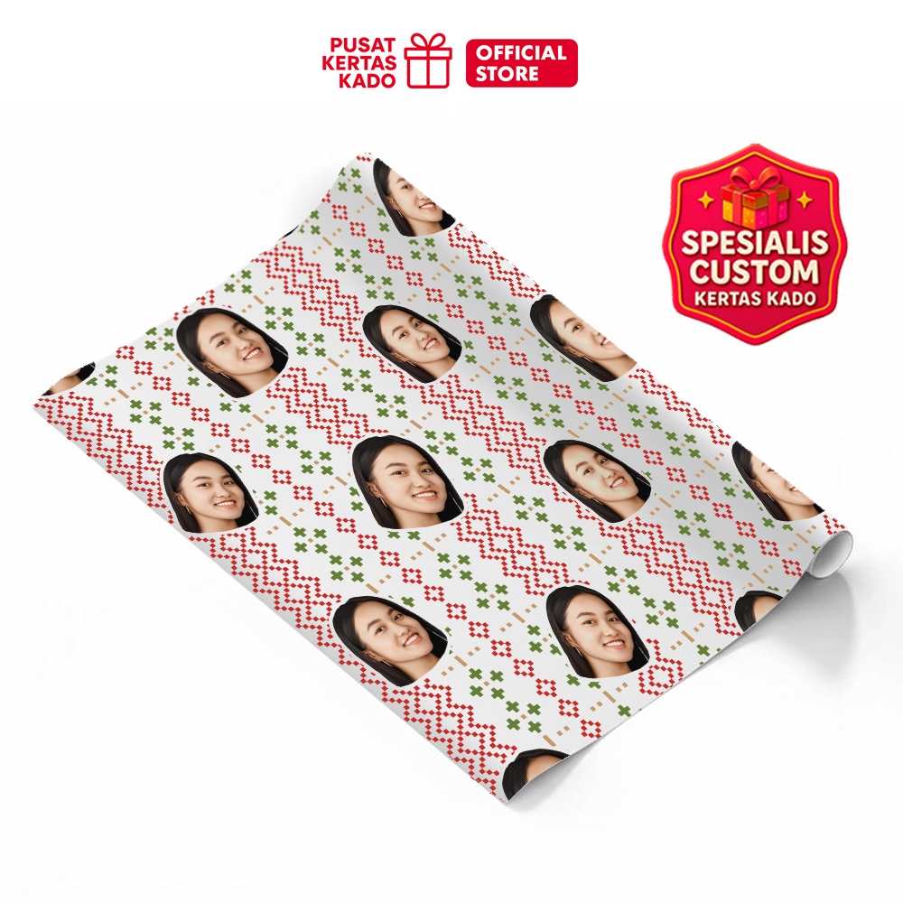 Jual Kertas Kado Custom Muka Unik Wrapping Paper Latar Exclusive ...