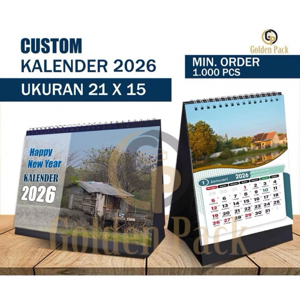 Jual [TERMURAH] Custom kalender spiral 2026 bahan AC260. untuk partai ...