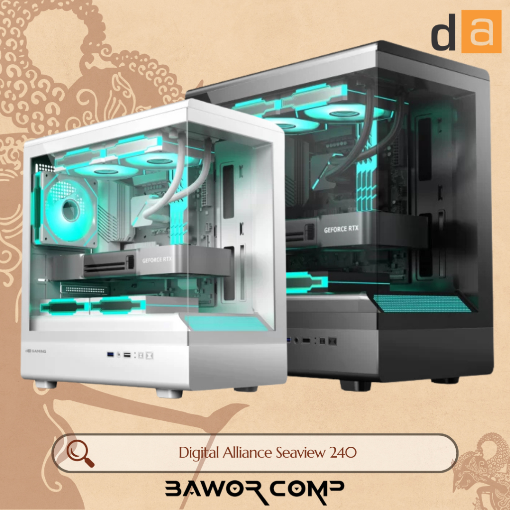 Jual Digital Alliance Seaview 240 Black / White Free 1 Fan | Casing PC ...
