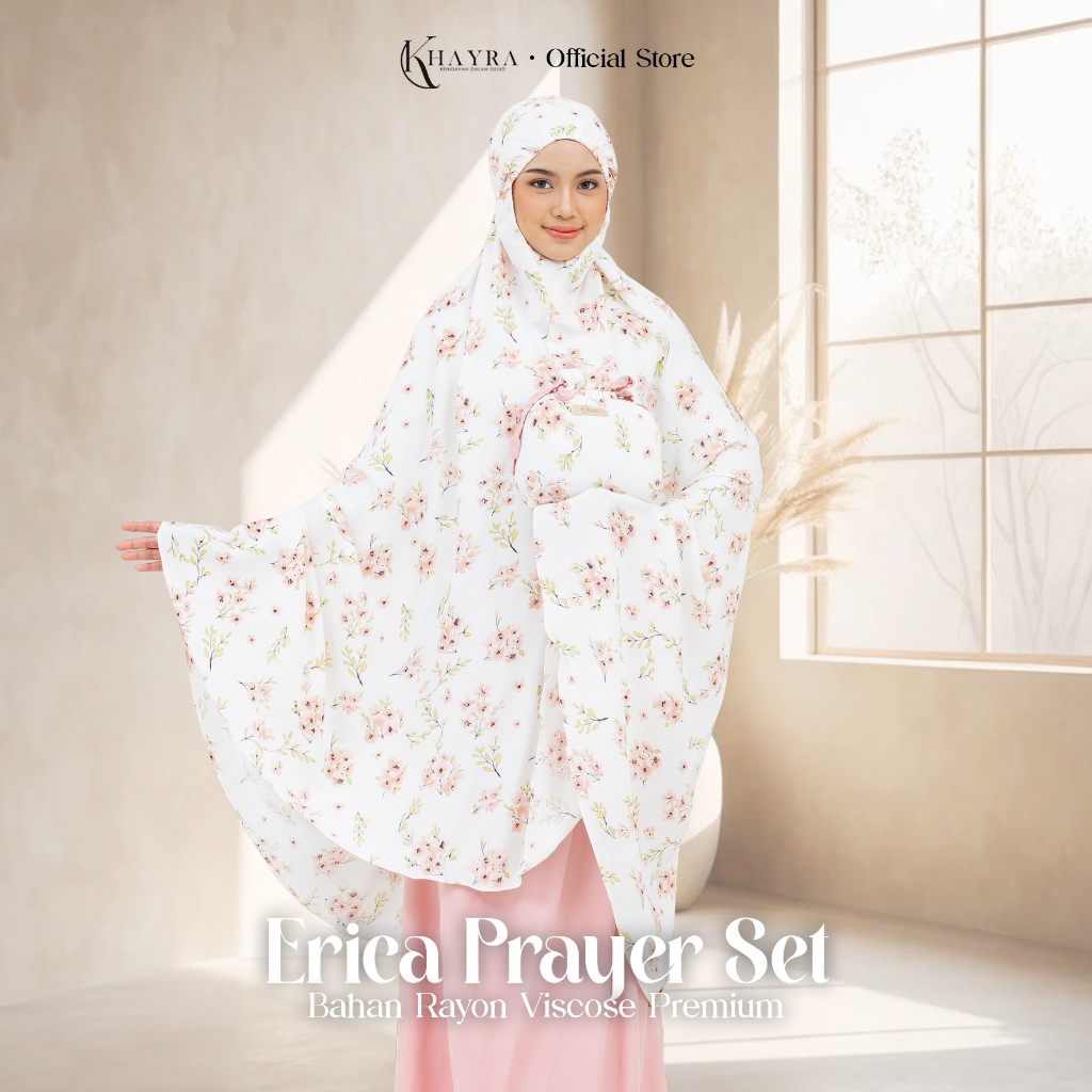 Jual Mukena Setelan Dewasa Erica Series by Mukena Khayra - Bahan Rayon ...