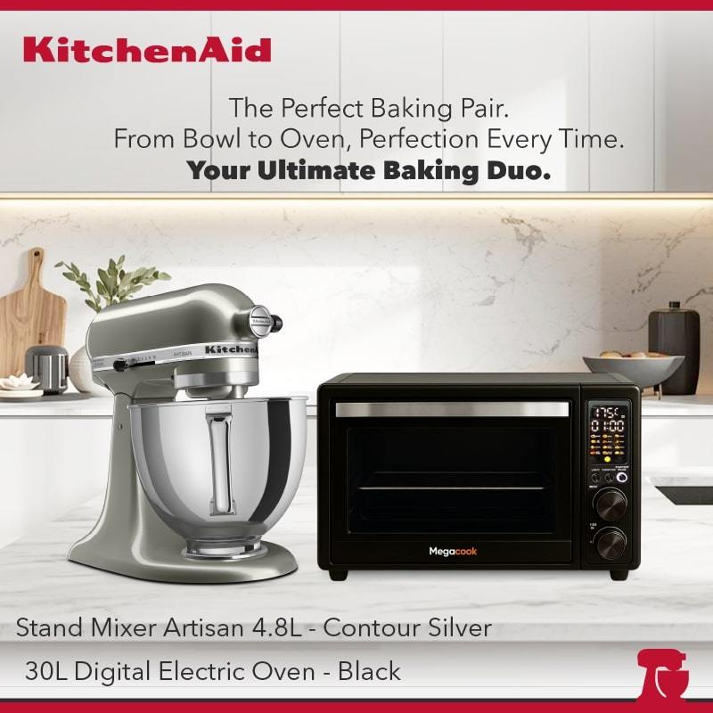 Jual KitchenAid Stand Mixer 4,8L Artisan Contour Silver FREE Digital ...