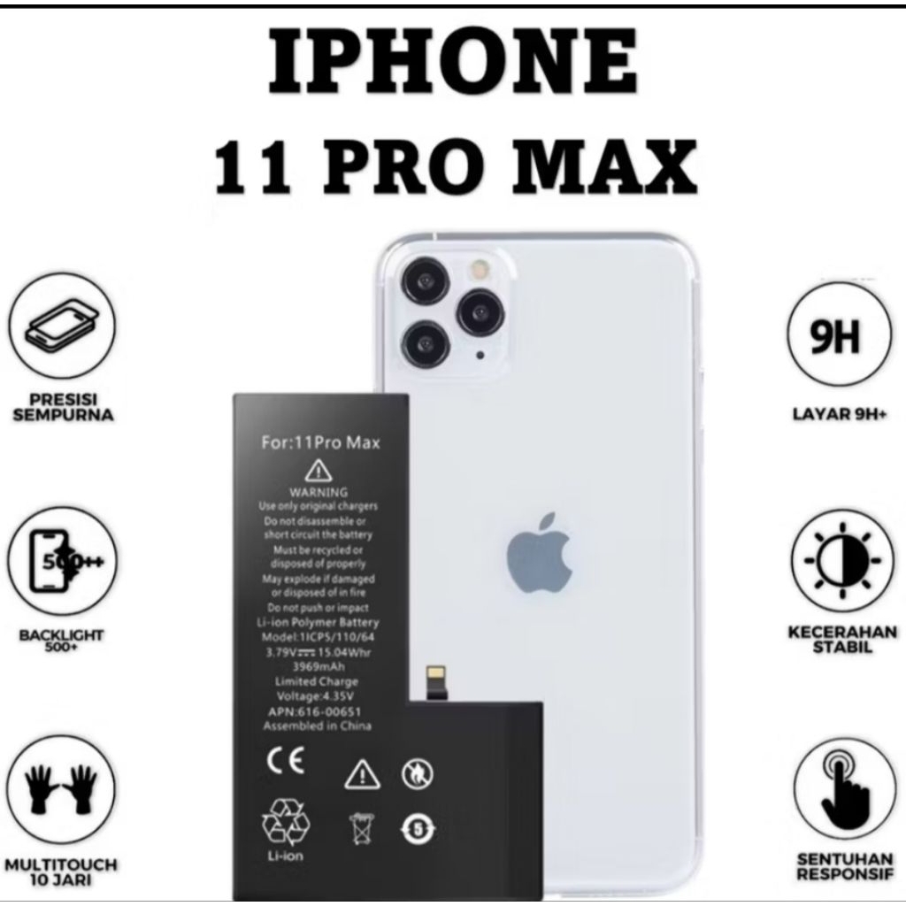 Jual Baterai Battery Batre iP 11 PRO MAX ORIGINAL 100% | Shopee Indonesia