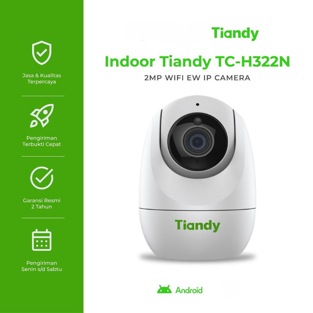 Jual TIANDY TC-H2 2MP IP Camera WiFi CCTV IPCam 360 Degrees Kamera ...