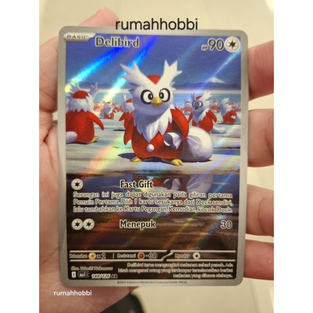 Jual Delibird AR Art Rare Mega Evolution Evolusi Mega MA1 Pokemon TCG Indonesia | Shopee Indonesia