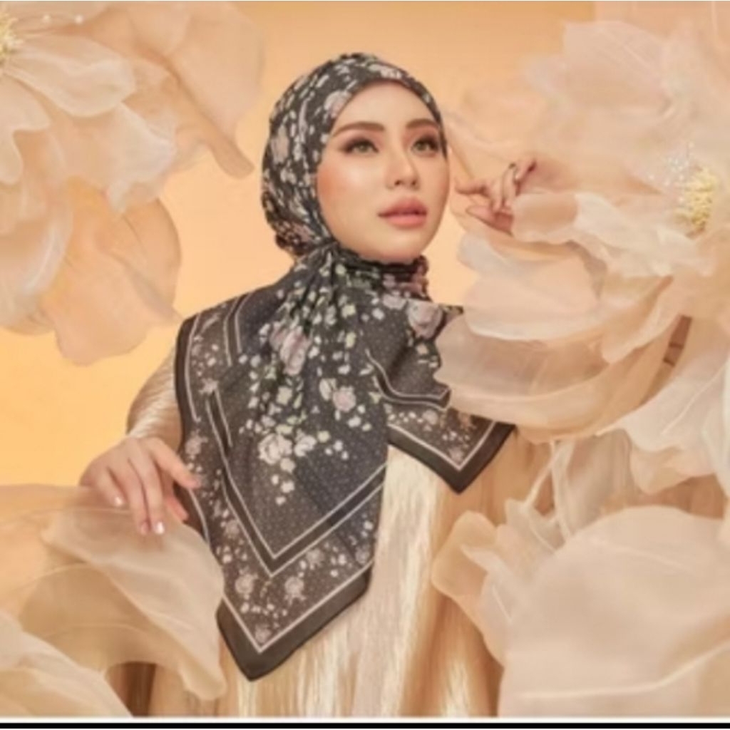 Jual NAYLA SERIES PATTERN BUNGA HIJAB VOAL MOTIF TERBARU HIJAB VOAL ...