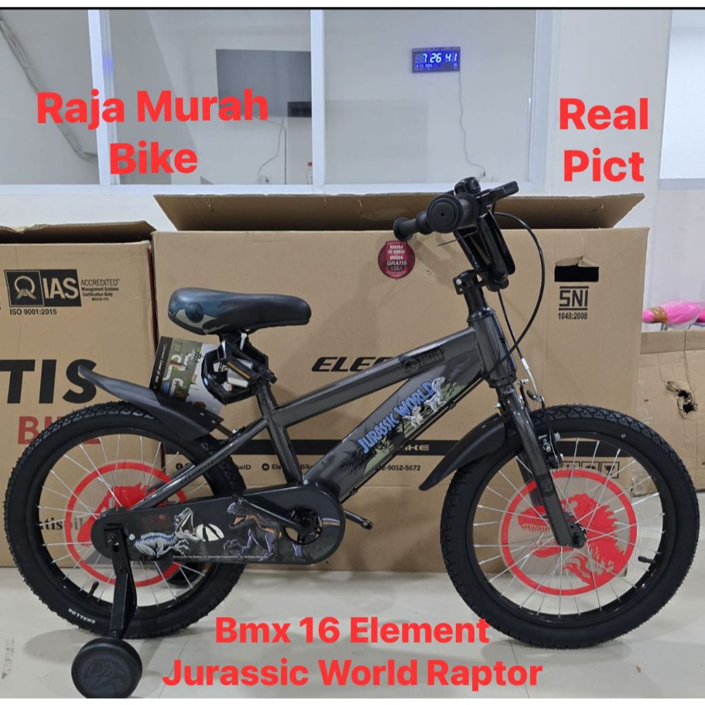 Jual Sepeda Anak Laki Laki BMX 16 Element Jurassic World Raptor EK116 ...