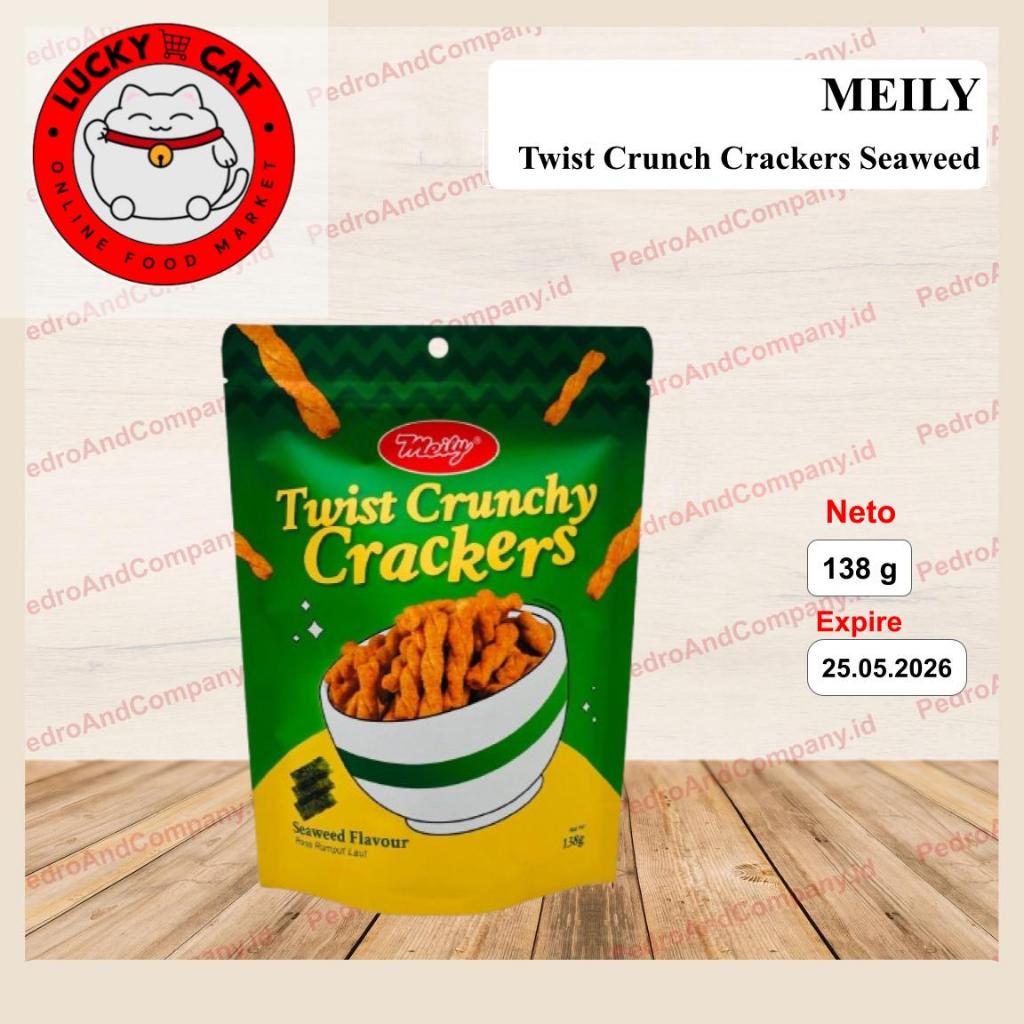 Jual Meily Twist Cruchy Cracker rasa SEAWEED flavor 138 gram snack ...