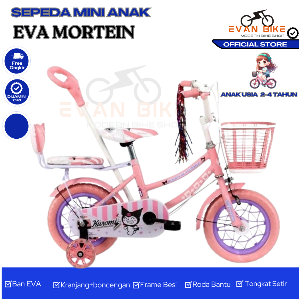 Jual TERMURAH Sepeda Anak Perempuan MORTEIN KUROMI Ban busa EVA ...
