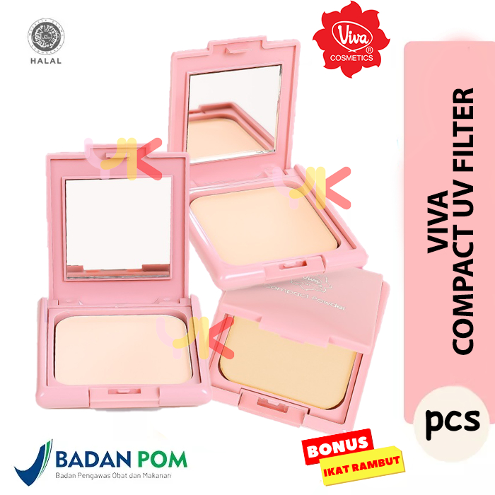 Jual Viva Compact Powder - 3 Warna Natural Beige Sand Beige dengan UV ...