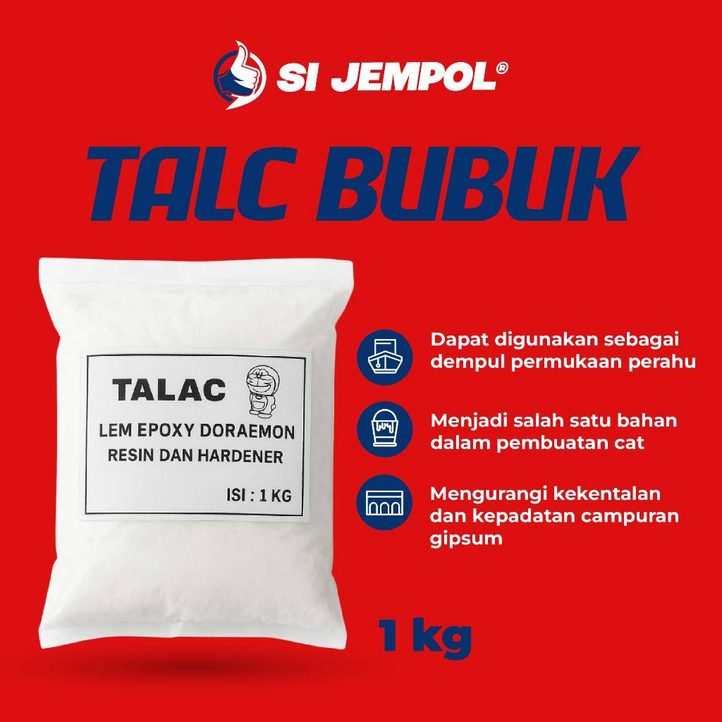 Jual Talc Powder Bubuk Talk Talek Bedak Pengental Resin 1 KG | Toko Si ...