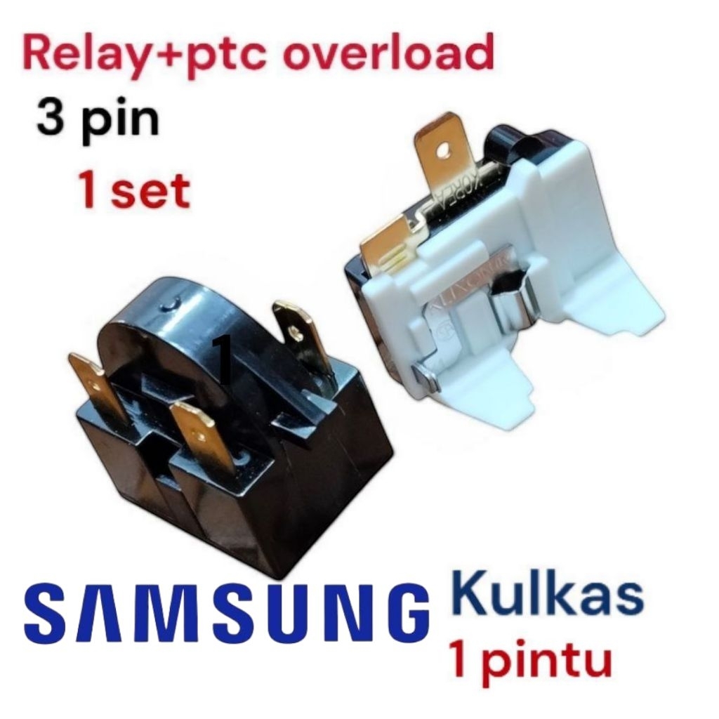 Jual Relay 3 pin+ptc overload kulkas samsung 1 pintu | Shopee Indonesia