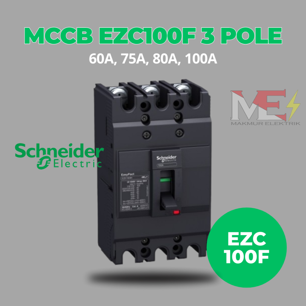 Jual MCCB Schneider EZC100F 3P 60A, 75A, 80A, 100A ORIGINAL SNI ...