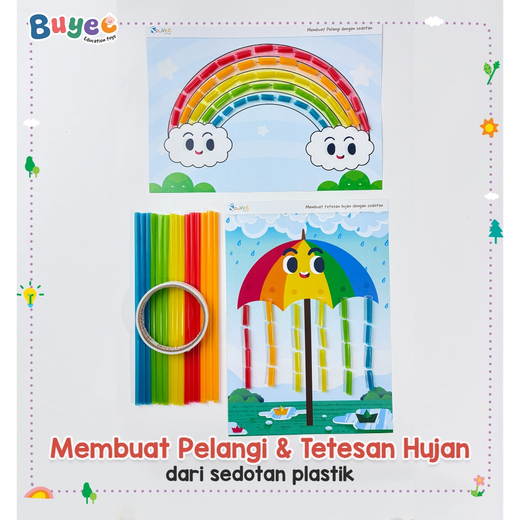 Jual BUYEE GIFT - DIY Craft Prakarya Anak Membuat Pelangi dan Hujan ...