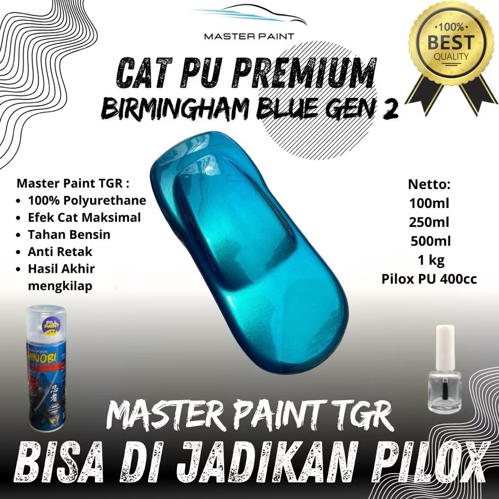 Jual (BISA DIJADIKAN PILOX) CAT BIRMINGHAM BLUE GEN 2 / CAT BIRU ...